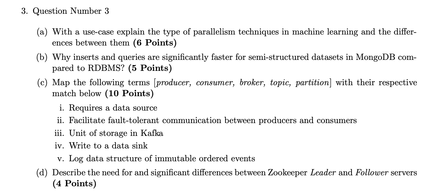 Solved (a) With a use-case explain the type of parallelism | Chegg.com