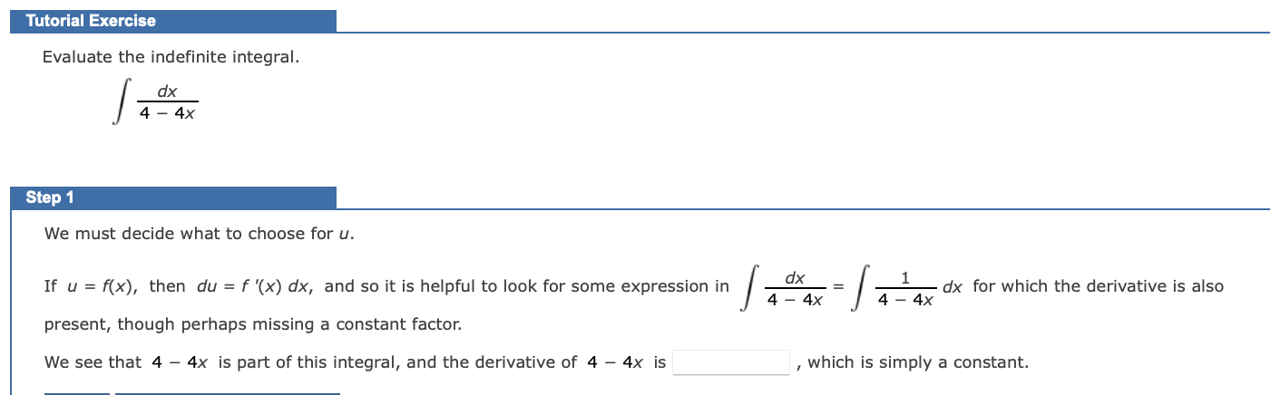 Solved Tutorial ExerciseEvaluate the indefinite | Chegg.com Solved Tutorial ExerciseEvaluate the indefinite | Chegg.com