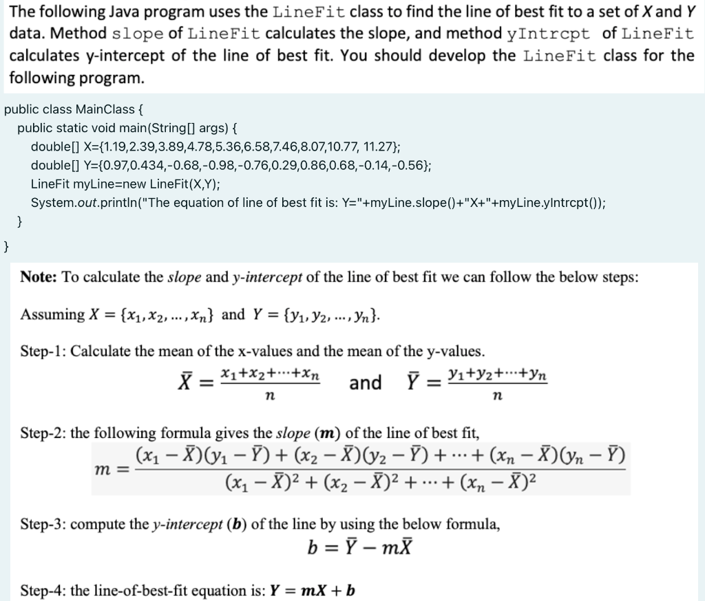 solved-the-following-java-program-uses-the-linefit-class-to-chegg