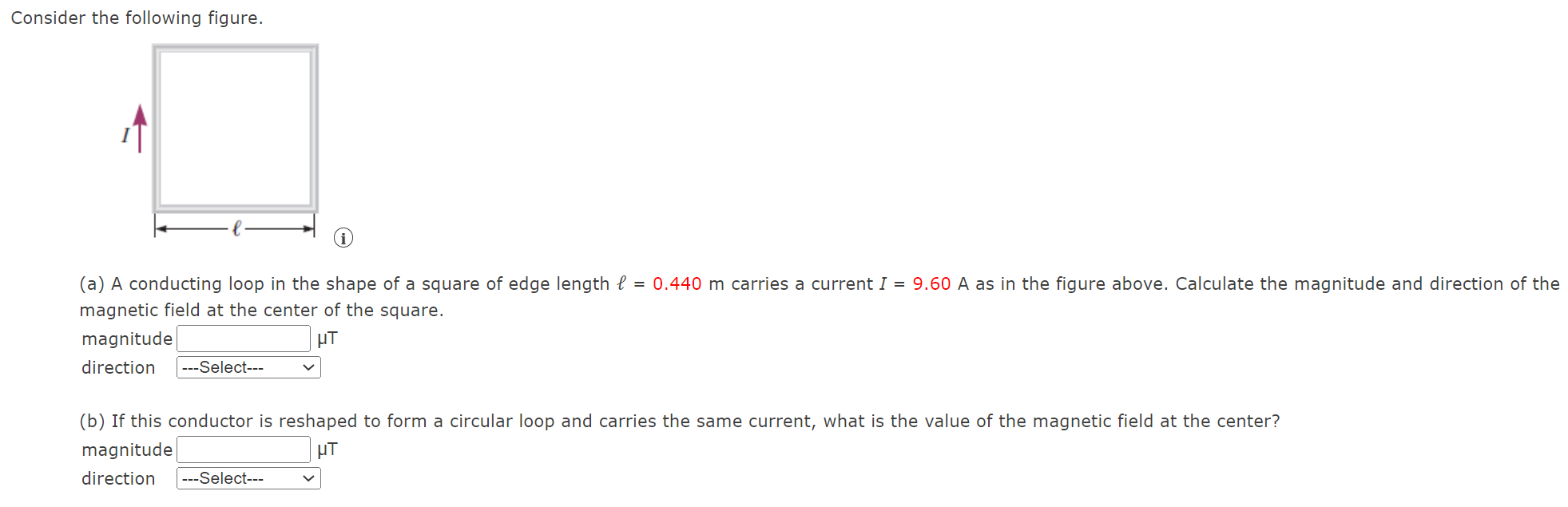 Solved Consider the following figure. (a) A conducting loop | Chegg.com