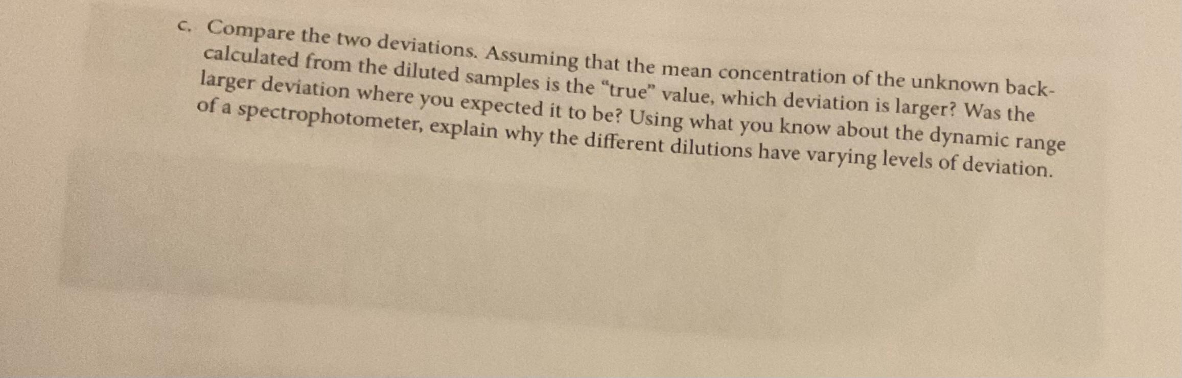 Solved Table 10.4. Diluting the unknown and measuring | Chegg.com