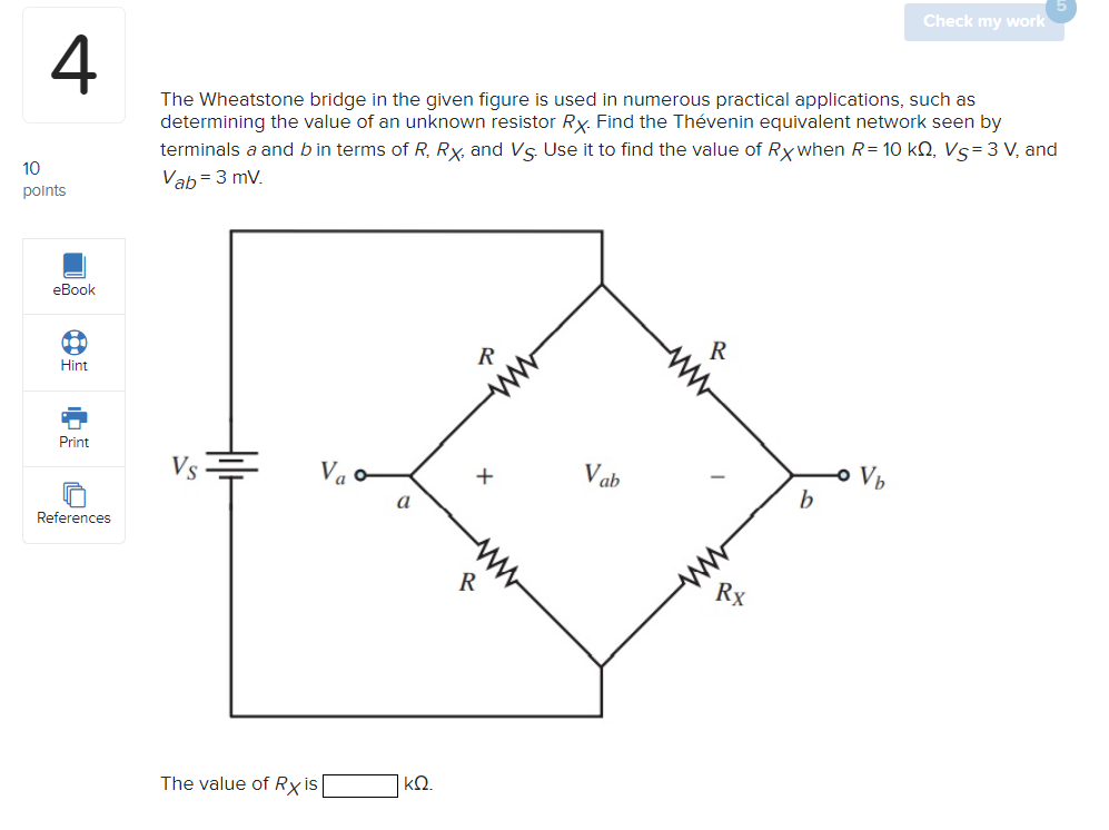 Solved The Wheatstone bridge in the given figure is used in | Chegg.com