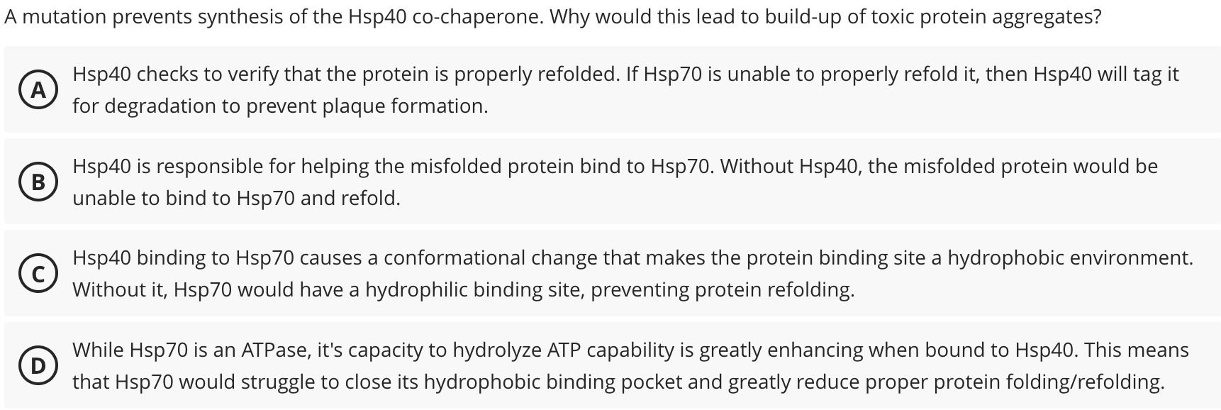 Solved A mutation prevents synthesis of the Hsp40 | Chegg.com