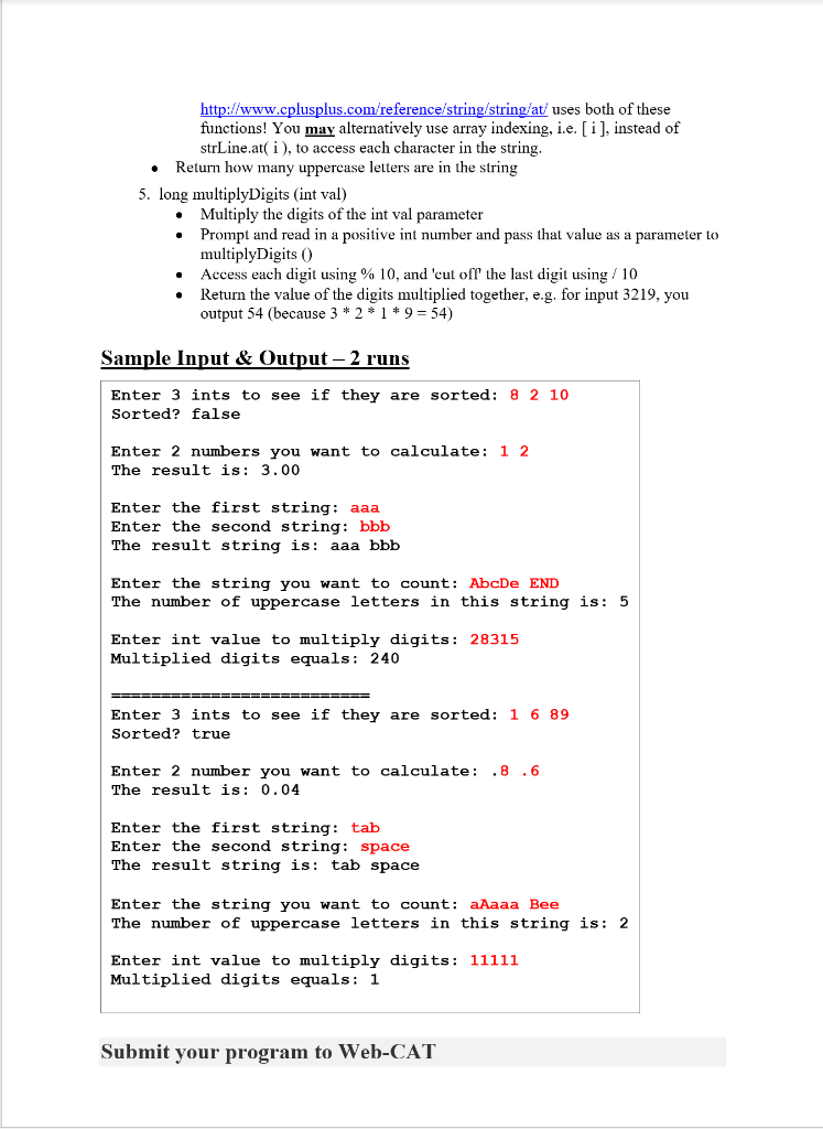 Solved Homework 8 Functions 1 Passing By Value Goal In