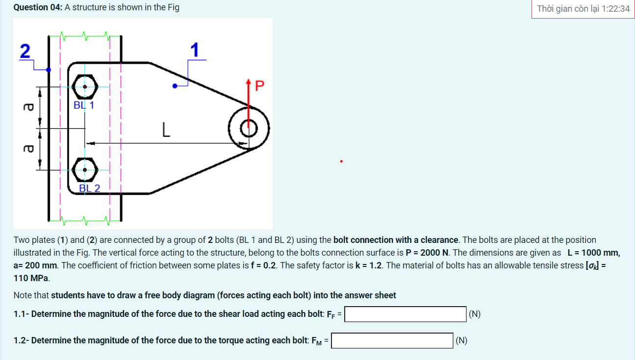 Solved Question 04: A structure is shown in the Fig Two | Chegg.com