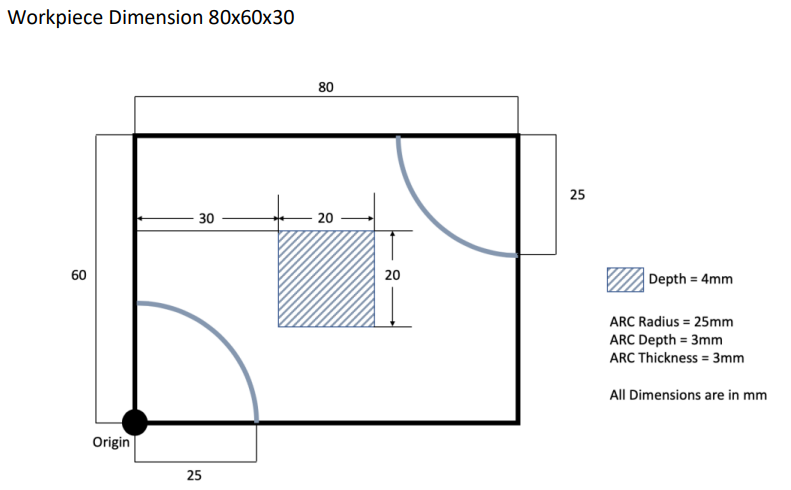 Solved Write G-code to manufacture the workpiece Material: | Chegg.com