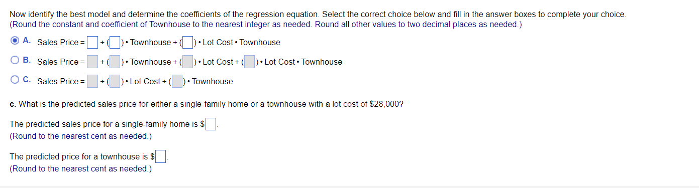 Solved A national homebuilder builds single-family homes and | Chegg.com