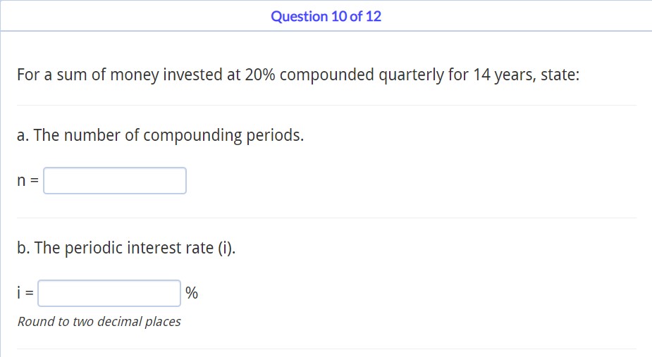 Solved C The Numerical Value Of The Compounding Factor