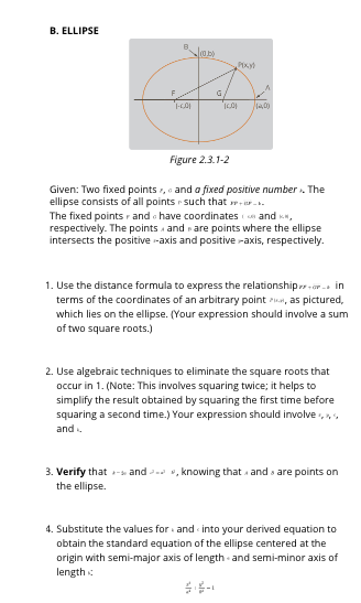 B. ELLIPSE Pixy G 40 Figure 2.3.1-2 Given: Two fixed | Chegg.com