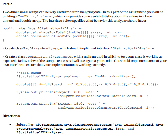Solved Part 1 A Tic Tac Toe board can be modeled by using a | Chegg.com