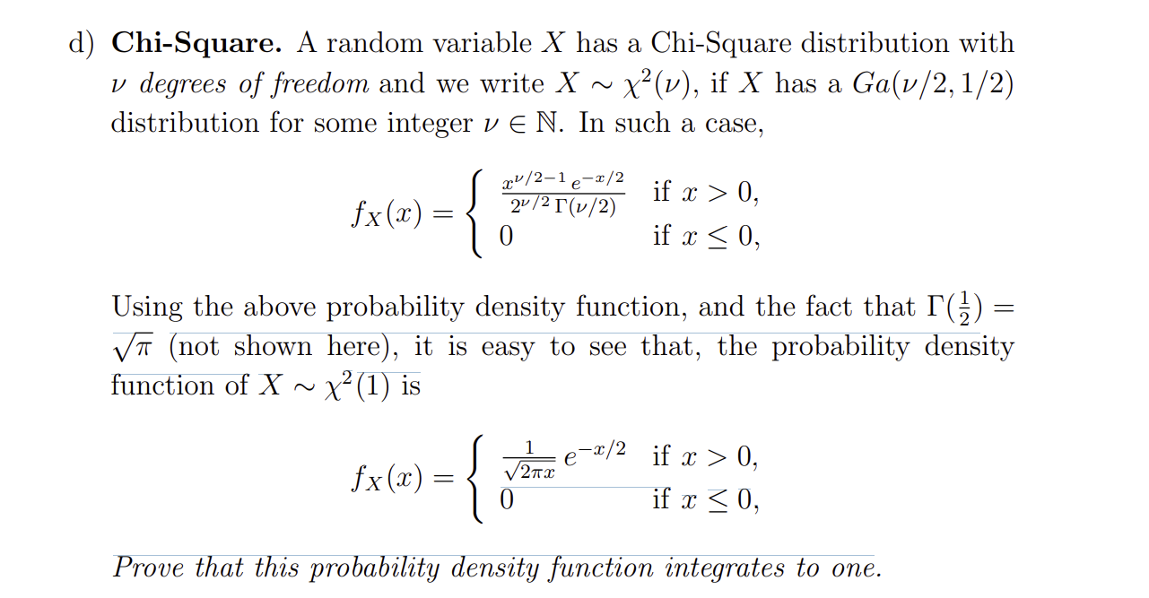 dx ﻿has a Chi-Square distribution withu ﻿degrees of | Chegg.com