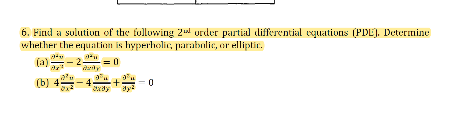 Solved 02 и 6. Find a solution of the following 2nd order | Chegg.com