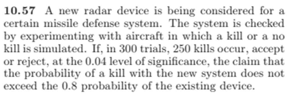 Solved 10.57 ﻿A new radar device is being considered for | Chegg.com