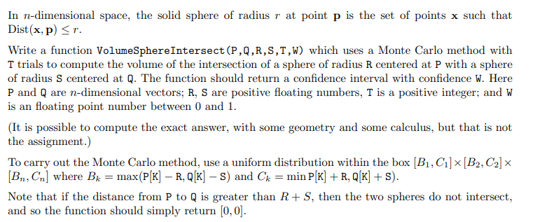 Solved In n-dimensional space, the solid sphere of radius r | Chegg.com