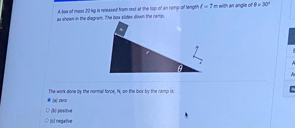 Solved A box of mass 20 kg is released from rest at the top | Chegg.com