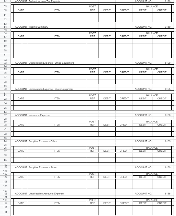 Solved Use the adjusting entries above to post onto the | Chegg.com