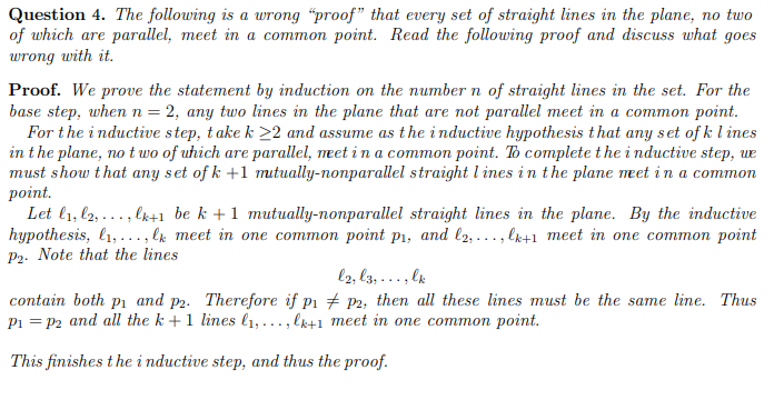 Solved Question 4. The following is a wrong "proof" that | Chegg.com