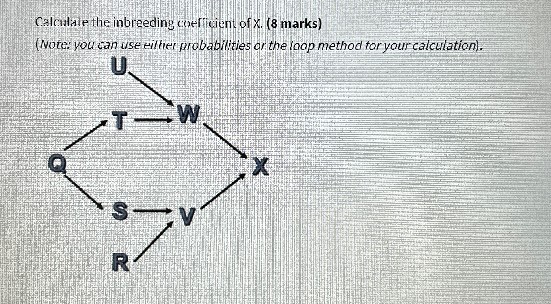 Solved Calculate the inbreeding coefficient of X. (8 | Chegg.com
