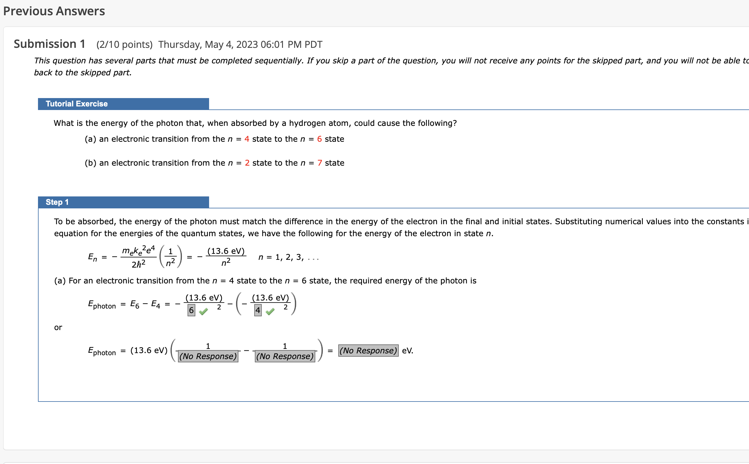 Solved mission 1 (2/10 points) Thursday, May 4, 2023 06:01 | Chegg.com