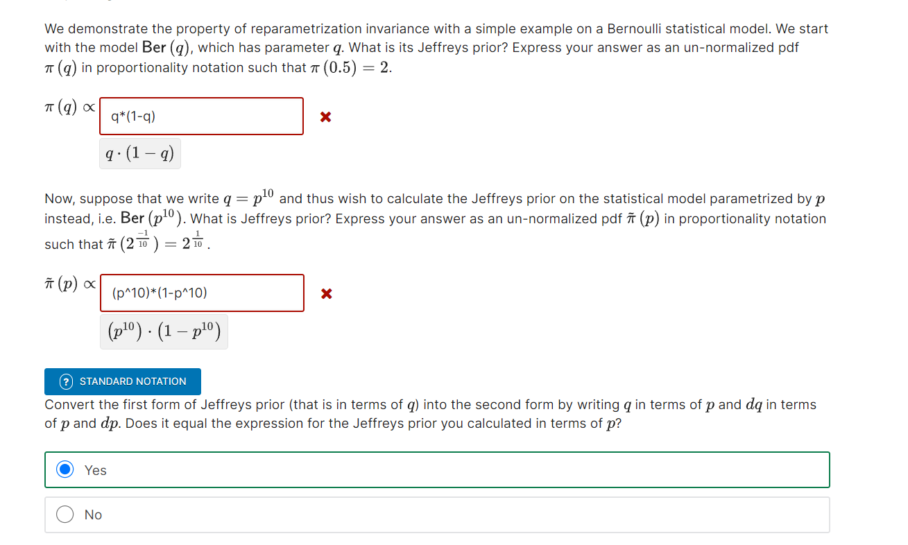 Solved We demonstrate the property of reparametrization | Chegg.com