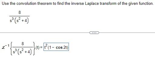 Solved Use the convolution theorem to find the inverse | Chegg.com