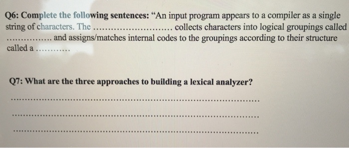 Solved Q3 The Syntax Analyzer Portion Or Parsers Of A