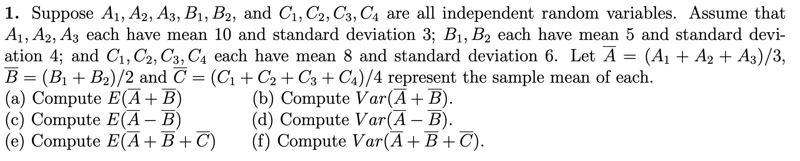 Solved 2 2 - 1. Suppose A1, A2, A3, B1, B2, and C1, C2, C3, | Chegg.com