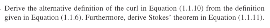 Solved Derive the alternative definition of the curl in | Chegg.com