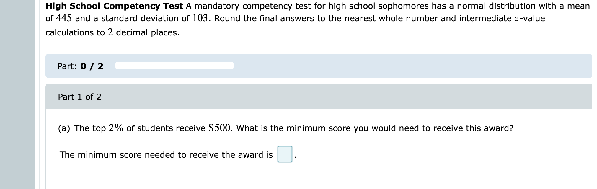 Solved High School Competency Test A mandatory competency | Chegg.com