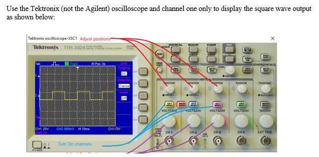 Solved PART 1: a. Use MULTISIM to test the square wave | Chegg.com