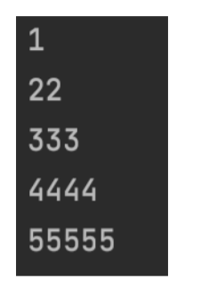 Solved 1 22 333 4444 55555 5 5 5 5 5 Ол 5 5 5 5 | Chegg.com