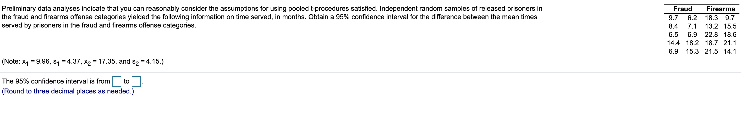 Solved Preliminary data analyses indicate that you can | Chegg.com