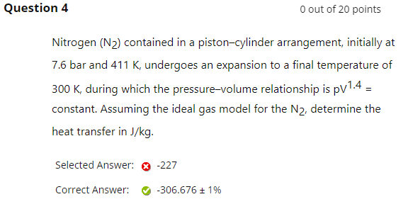 Solved Nitrogen (N2) contained in a piston-cylinder | Chegg.com