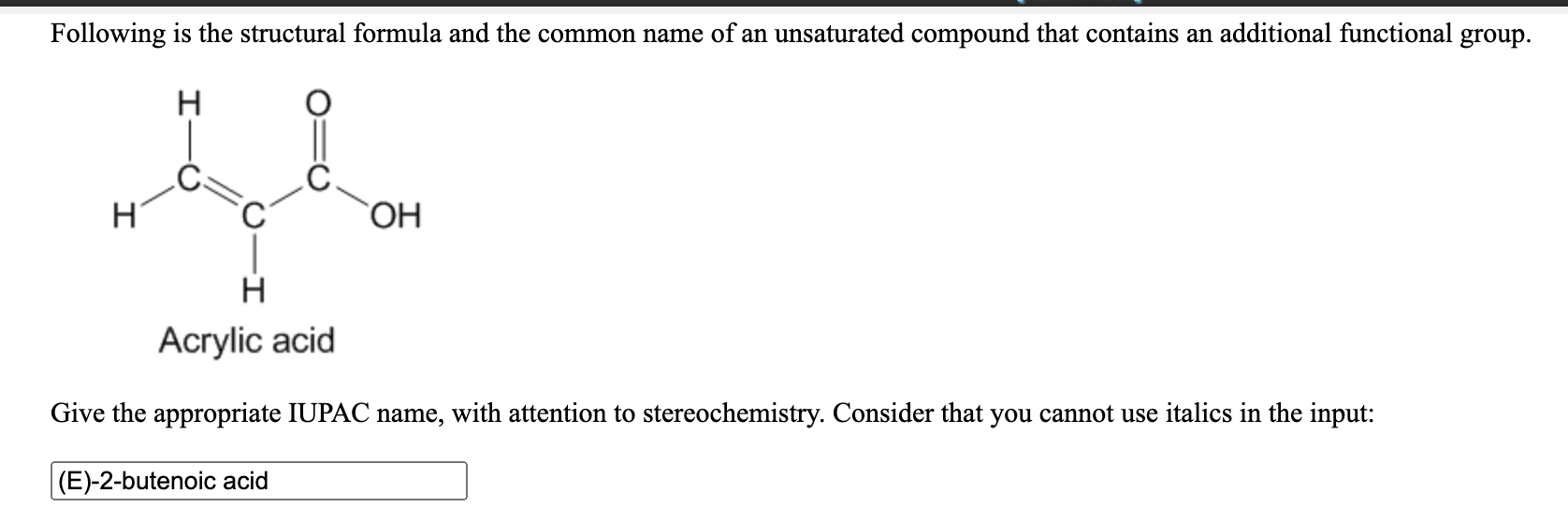 Solved Following is the structural formula and the common | Chegg.com