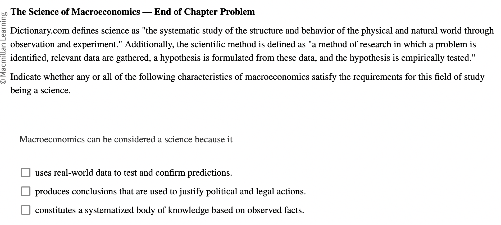 Solved The Science of Macroeconomics - ﻿End of Chapter | Chegg.com