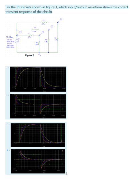 Solved For The Rl Circuits Shown In Figure 1 Which