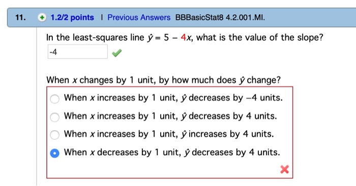 Solved 11. 1.2/2 points Previous Answers BBBasicStat8 | Chegg.com