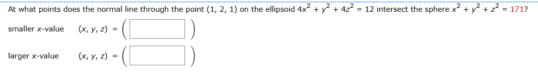 Solved At what points does the normal line through the point | Chegg.com