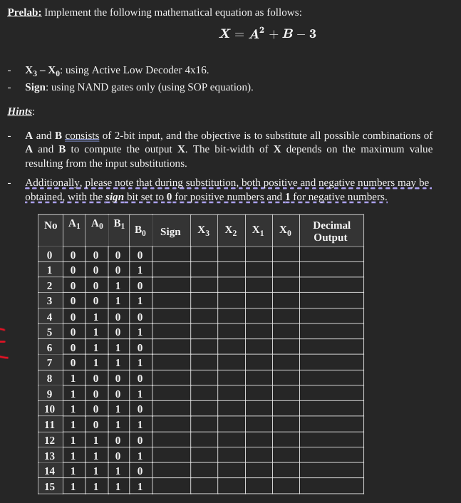 Solved Prelab: Implement the following mathematical equation | Chegg.com