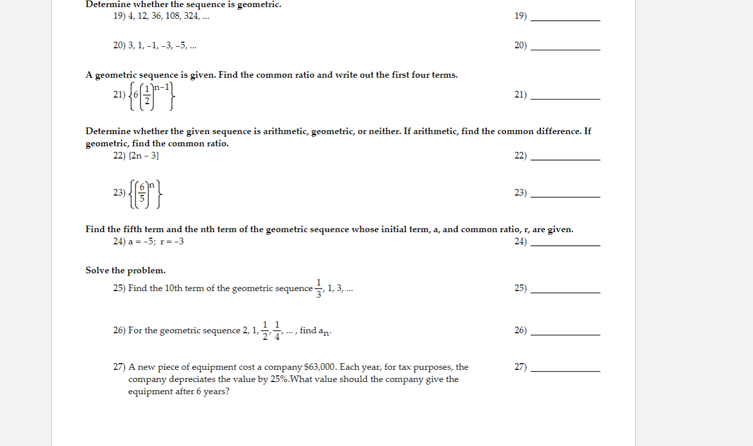 Solved Determine whether the sequence is geometric. 19) 4, | Chegg.com