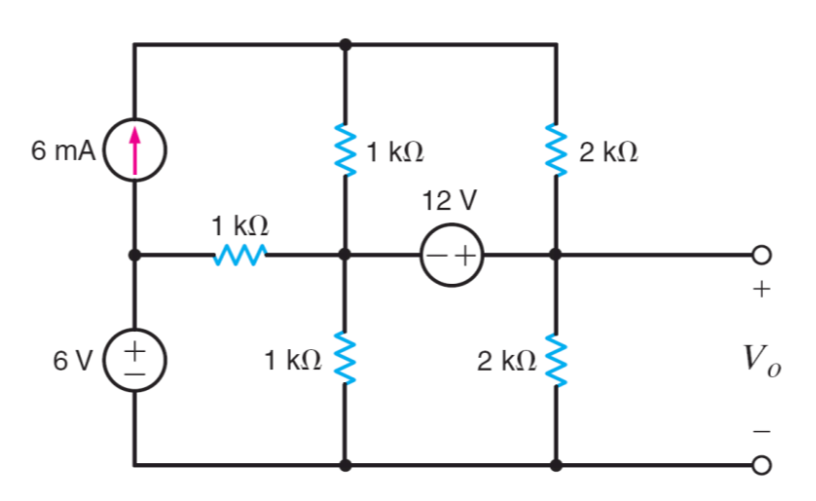 Solved For the circuit shown, find the current V0 using | Chegg.com