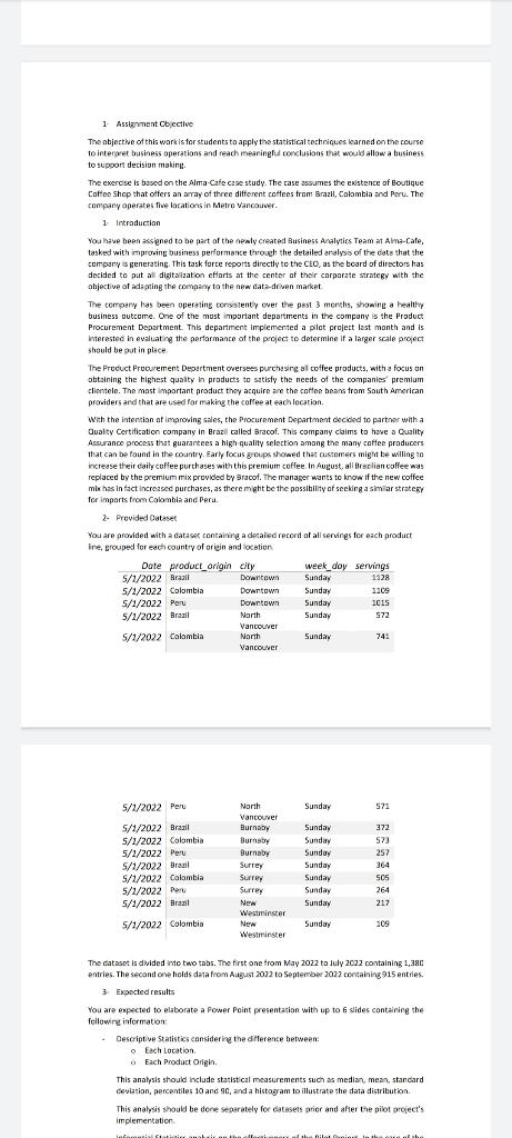 1 Assignment Objective The Objective Of This Work Is
