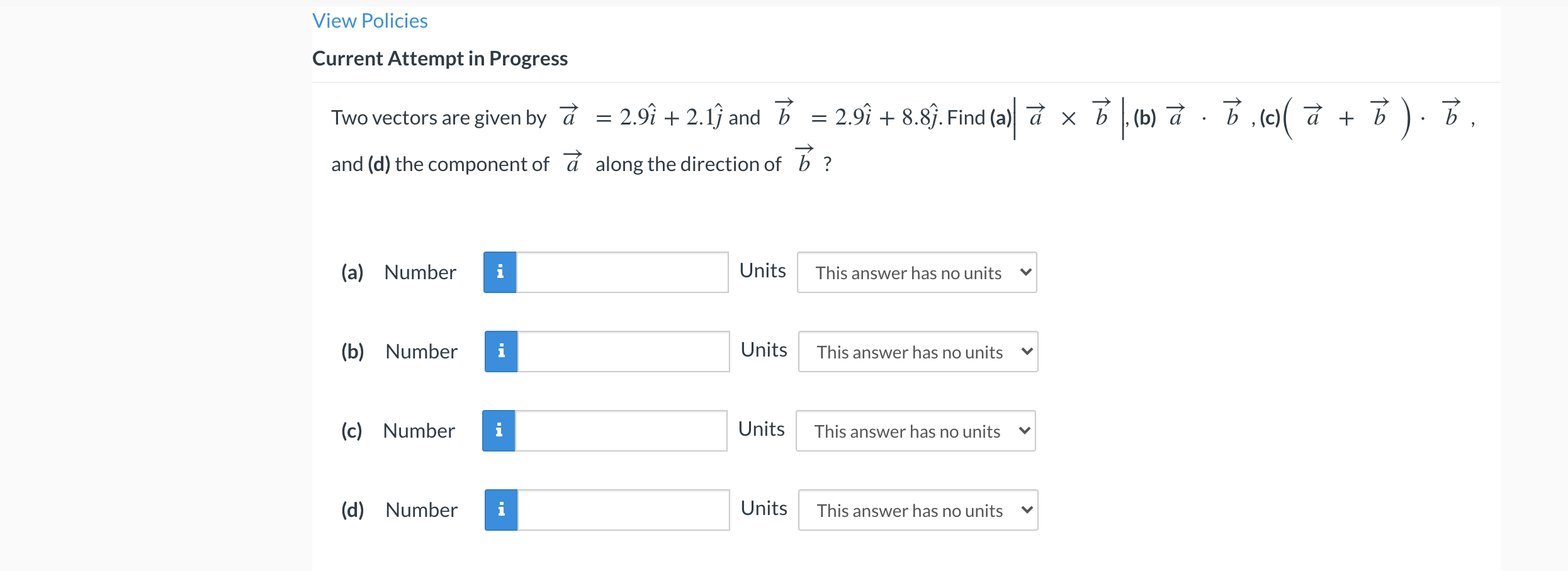 Solved Current Attempt in Progress For the following three | Chegg.com