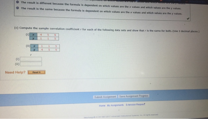 Solved Compute the sample correlation coefficient r for each | Chegg.com