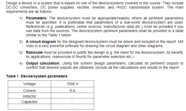 Design a device or a system that is based on one of | Chegg.com