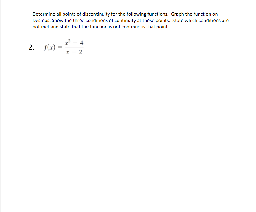 Solved Determine all points of discontinuity for the | Chegg.com