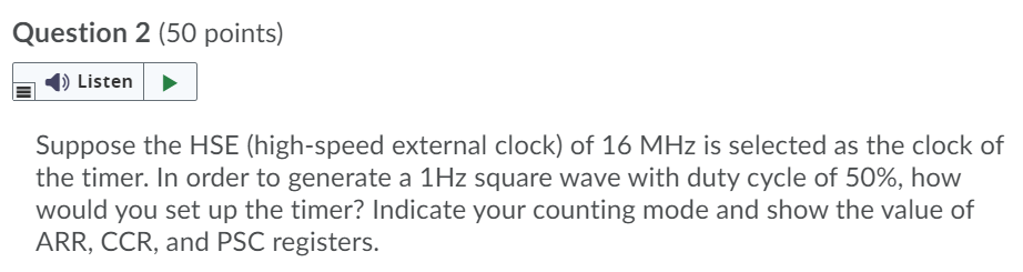 Solved Question 2 (50 points) Listen Suppose the HSE | Chegg.com