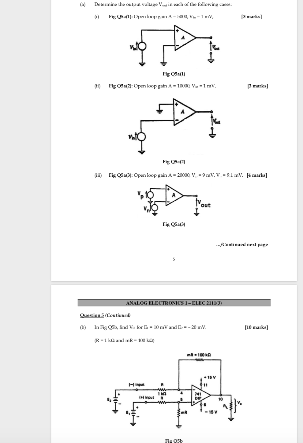 Solved (a) Determine the output voltage Vout in each of the | Chegg.com