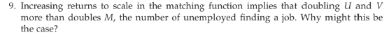 Solved 9. Increasing returns to scale in the matching | Chegg.com