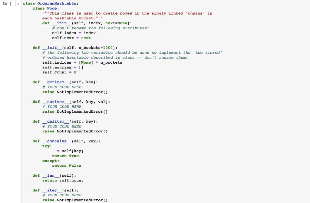 Ordered Hashtable Overview For this assignment you | Chegg.com